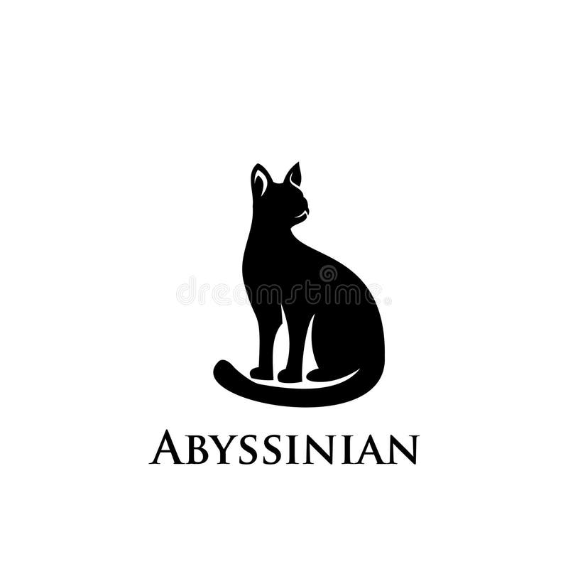 Abyssinian Cat Logo Icon Designs Stock Illustration - Illustration of ...