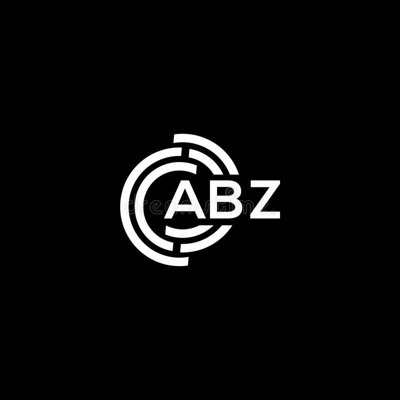 ABZ Letter Logo Design on Black Background. Stock Vector - Illustration ...