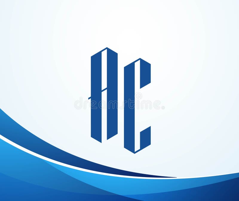 AC Alphabet Letter Logo Design Template Elements Stock Vector ...