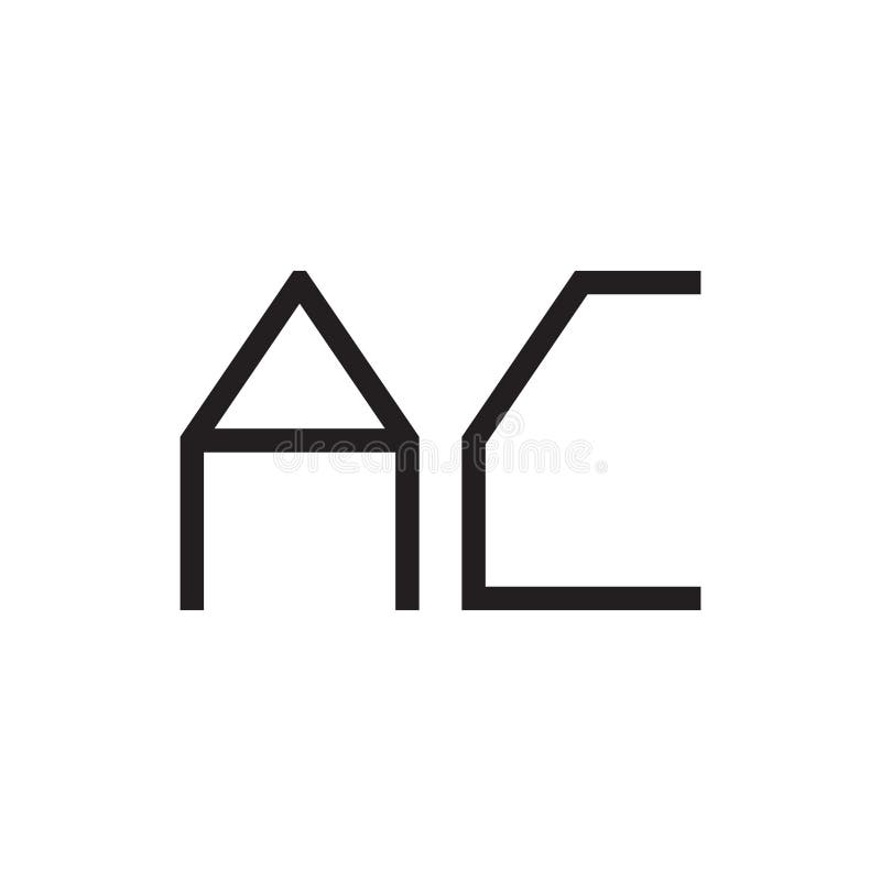 Ac beginlettervectorlogo vector illustratie. Illustration of embleem ...