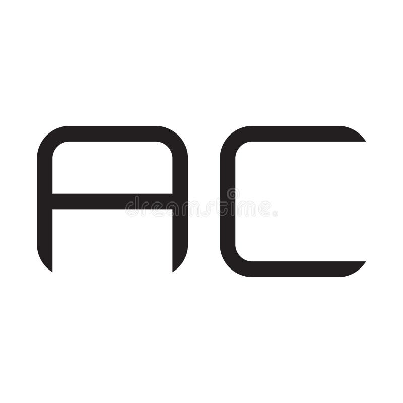 Ac beginlettervectorlogo vector illustratie. Illustration of afzet ...