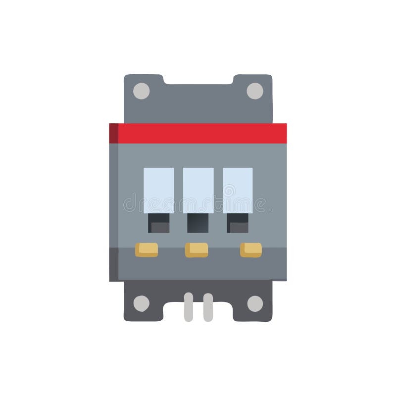 AC Circuit Breaker Electrical Icon Design Stock Illustration ...