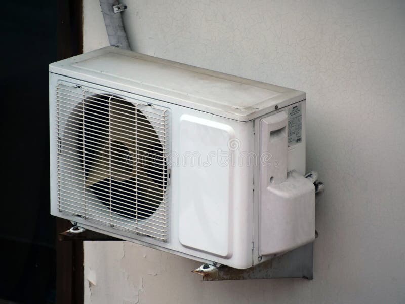 The AC Compressor is Installed Outside Stock Image - Image of condition ...