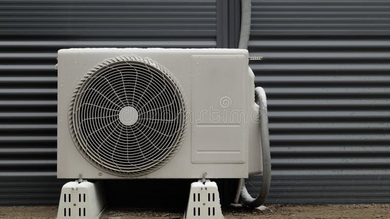 An AC condenser stock photo. Image of blower, cooler - 368787574