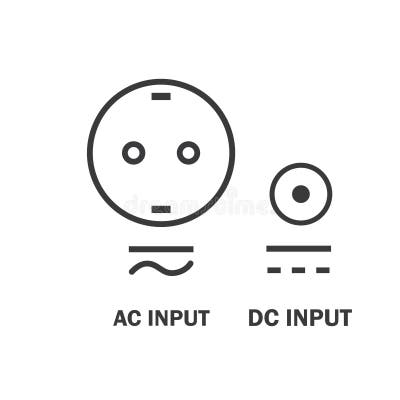 Ac Dc Current Input Icon Vector Symbol Template Stock Vector ...
