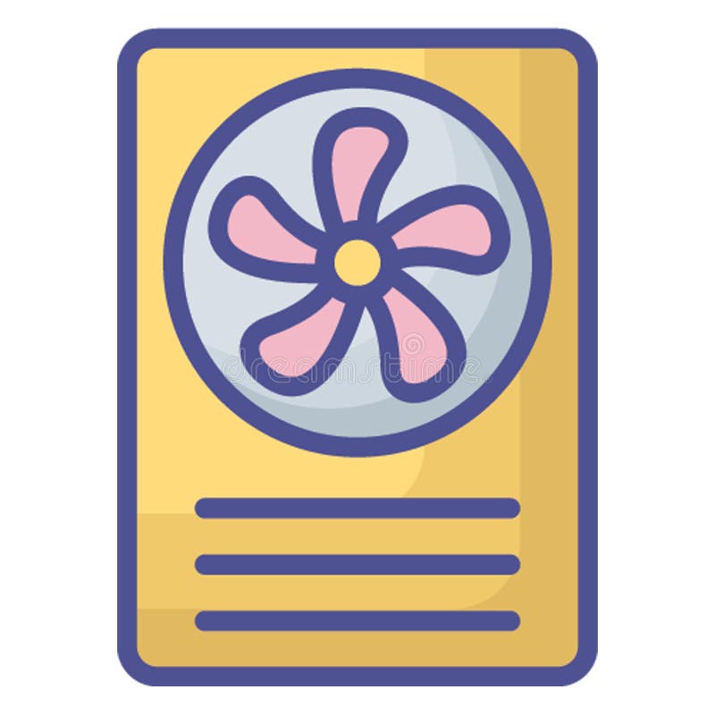 Ac Fan Isolated Vector Icon Fully Editable Stock Vector - Illustration ...