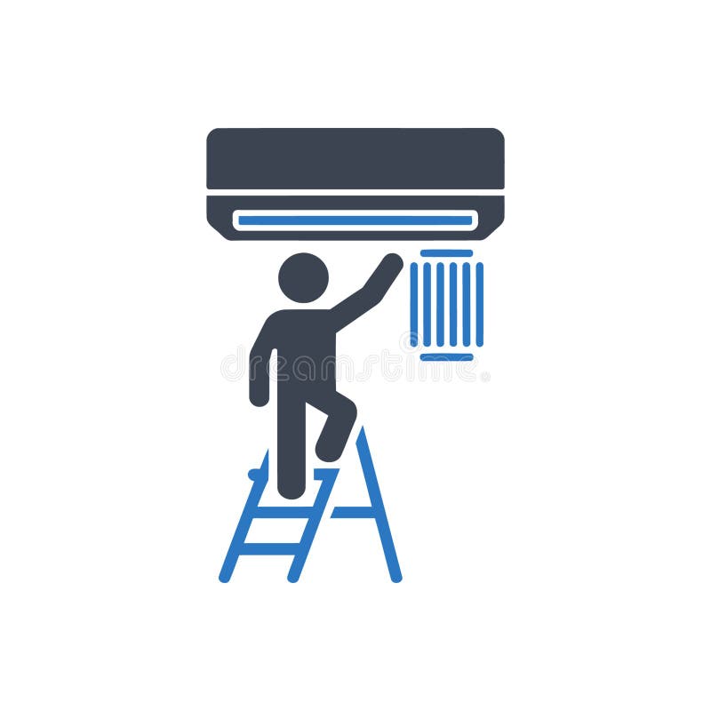 AC Filter Maintenance icon stock vector. Illustration of service ...