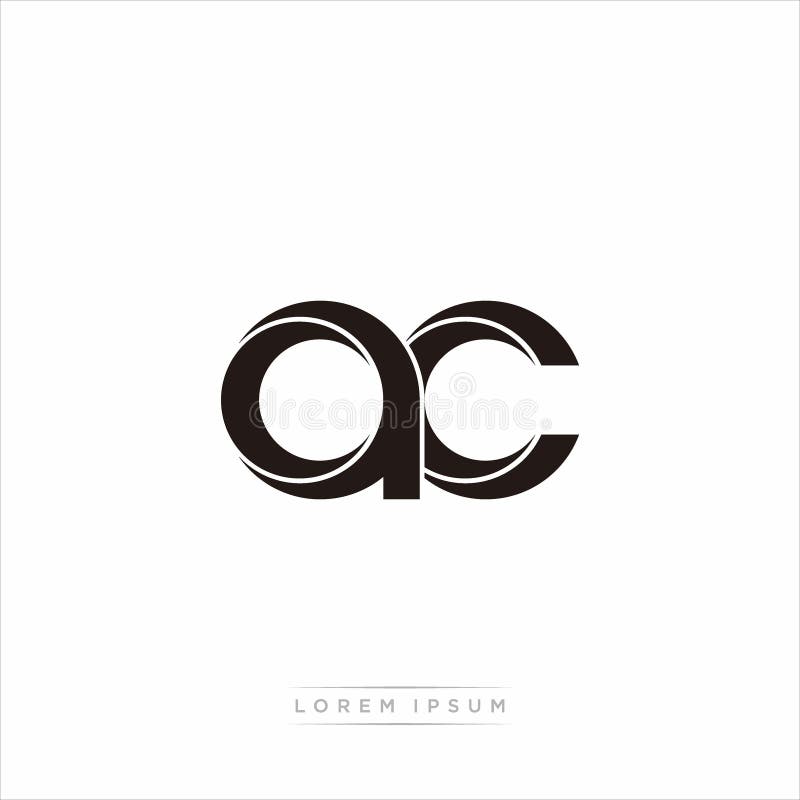 Ac Initial Letter Split Lowercase Modern Monogram Linked Outline ...