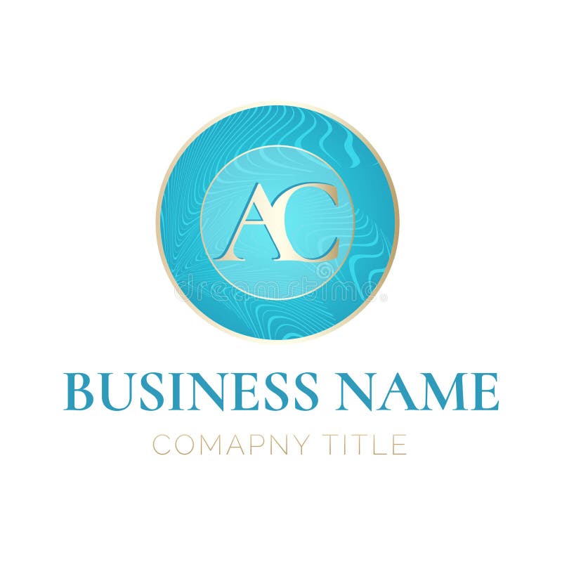 AC Initial Letter Turquoise Feminine Business Logo Stock Vector ...