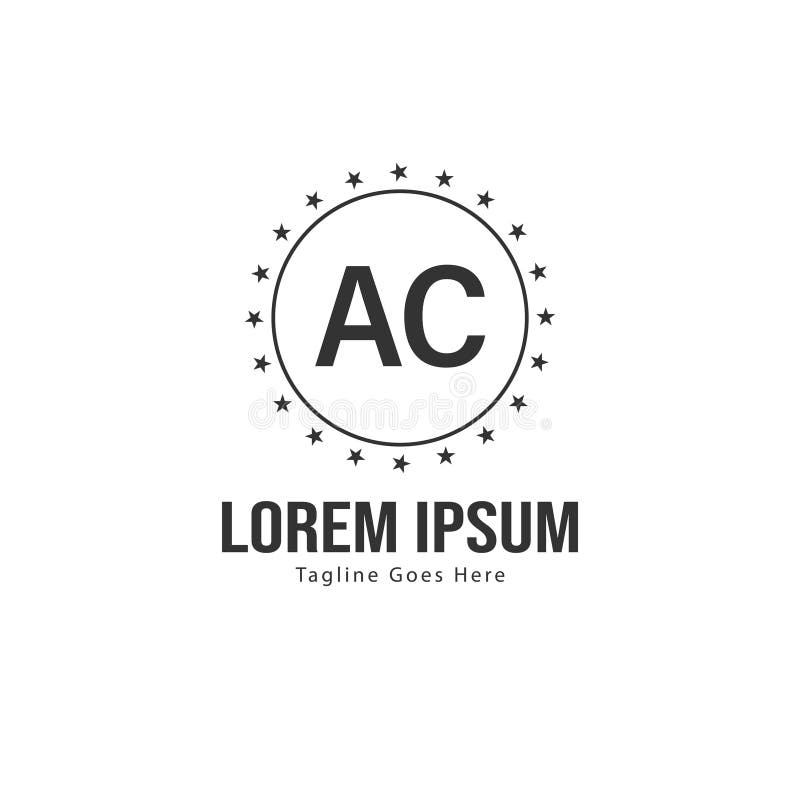AC Letter Logo Design. Creative Modern AC Letters Icon Illustration ...