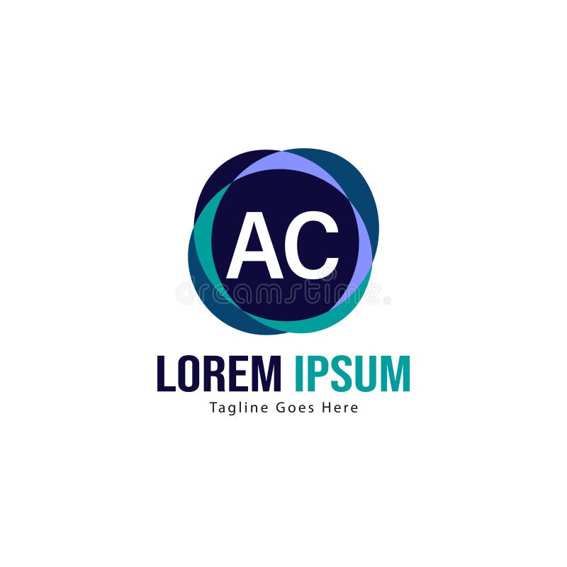 AC Letter Logo Design. Creative Modern AC Letters Icon Illustration ...