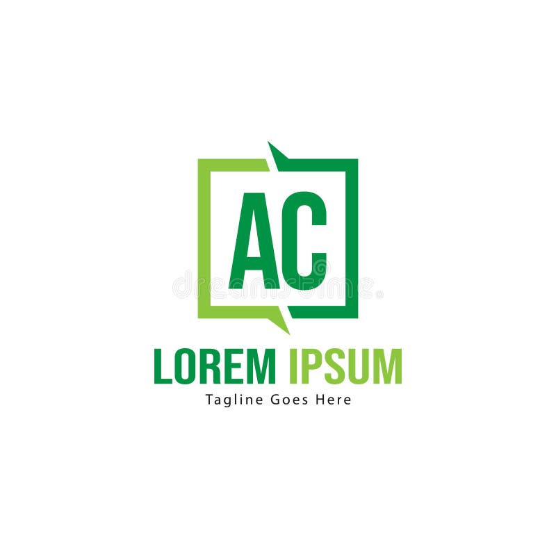 AC Letter Logo Design. Creative Modern AC Letters Icon Illustration ...