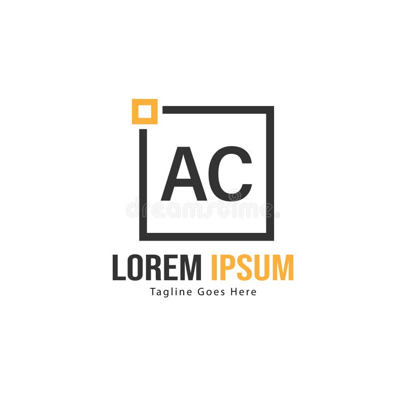 AC Letter Logo Design. Creative Modern AC Letters Icon Illustration ...