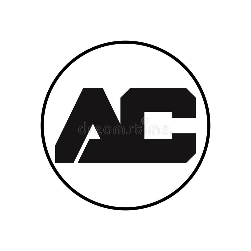 AC Letter Logo Design with Simple Style Stock Vector - Illustration of ...
