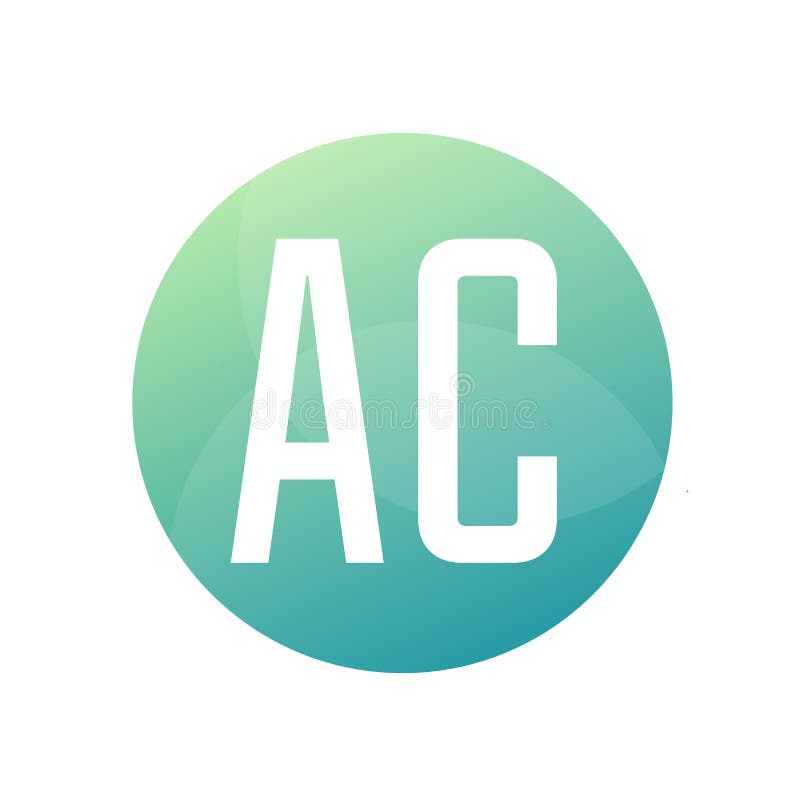 AC Letter Logo Design with Simple Style Stock Vector - Illustration of ...