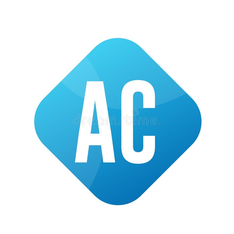 AC Letter Logo Design with Simple Style Stock Vector - Illustration of ...
