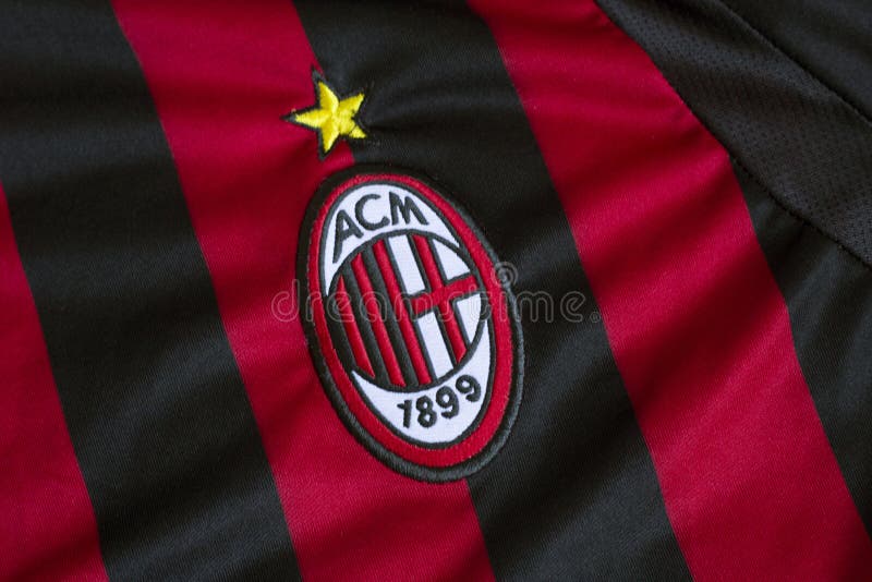 AC Milan emblem редакционное стоковое изображение. изображение ...