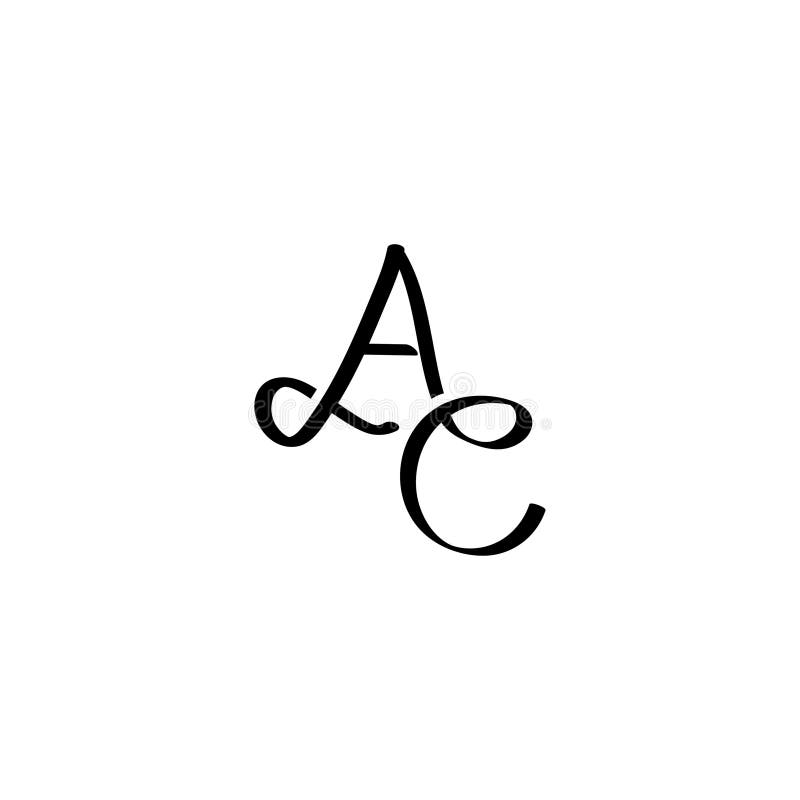AC Monogram Initial Logo Template Design Vector Stock Vector ...