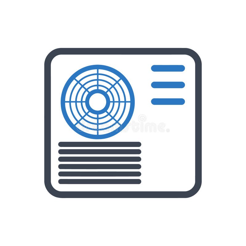 AC Outdoor Unit Fan icon stock vector. Illustration of cooling - 372766773