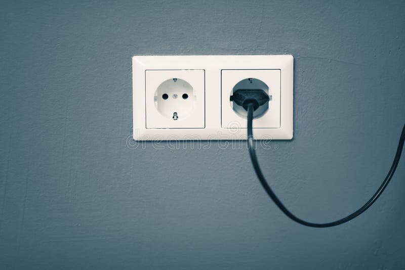 AC power plug and socket stock image. Image of electronic - 55582567