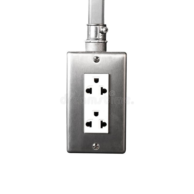 AC power socket stock photo. Image of metal, contact - 87270726
