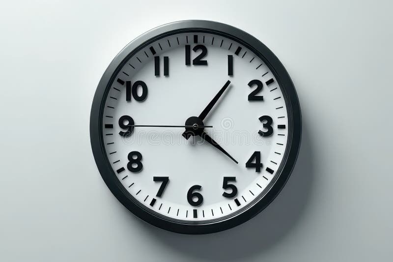 AC-Powered Wall Clock - Accurate Timing and Elegant Design Stock ...