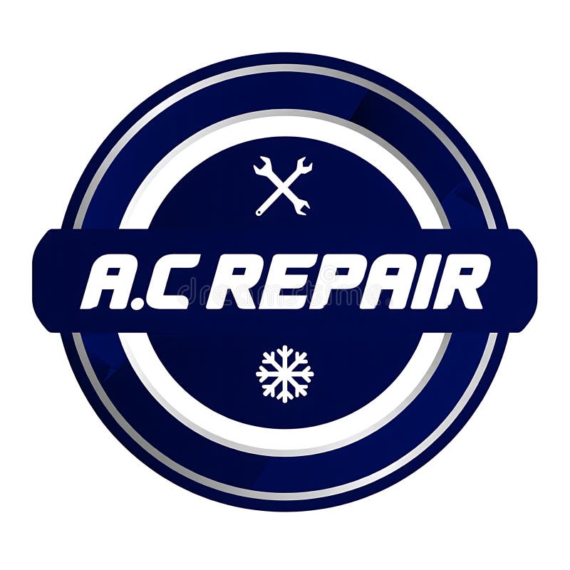 A.C. Repair Service: Blue Badge Logo Stock Photo Stock Illustration ...