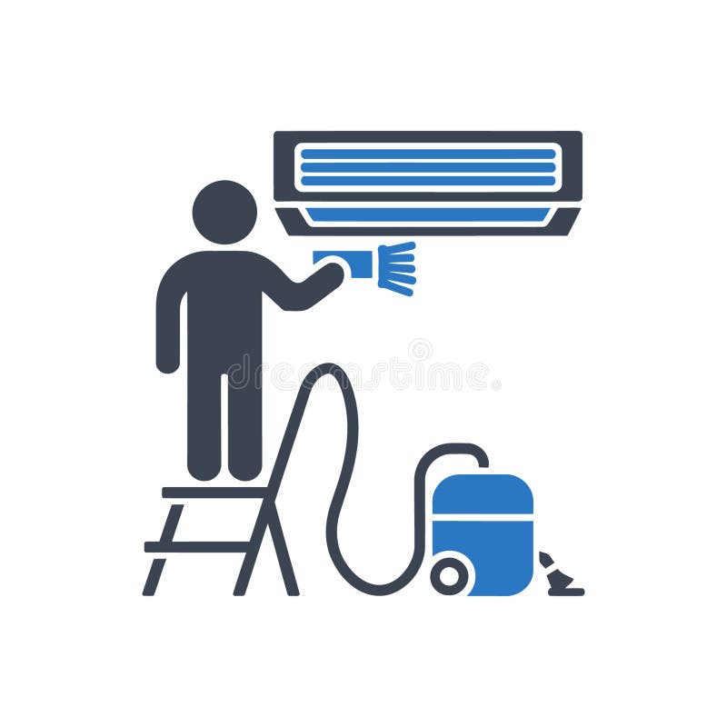 AC Technician Vacuum icon stock vector. Illustration of sign - 372766762
