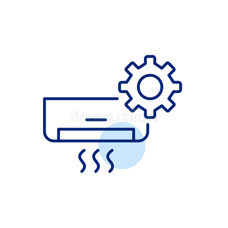 AC Unit and Cogwheel. Home and Commercial Cooling Systems Repairs and ...