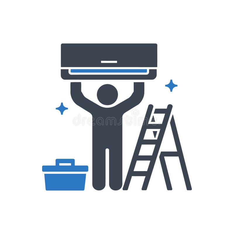 AC Unit Fixing icon stock vector. Illustration of icon - 372766815