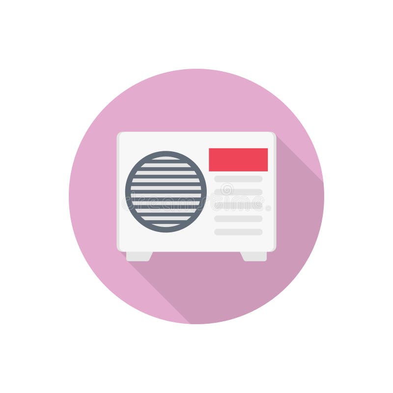 AC vector flat colour icon stock vector. Illustration of electronics ...