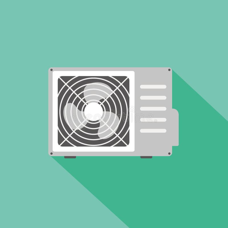 AC Vector Icon. Air Conditioner Split Temperature Wall Logo Cooling ...