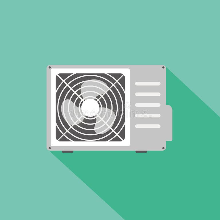 AC Vector Icon. Air Conditioner Split Temperature Wall Logo Cooling ...