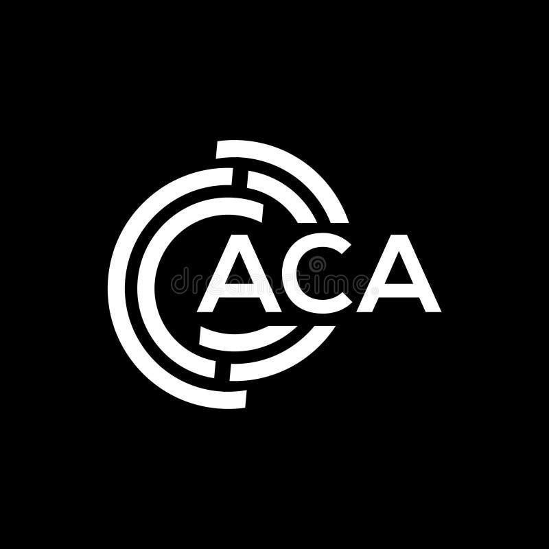 ACA Letter Logo Design on Black Background. ACA Creative Initials ...