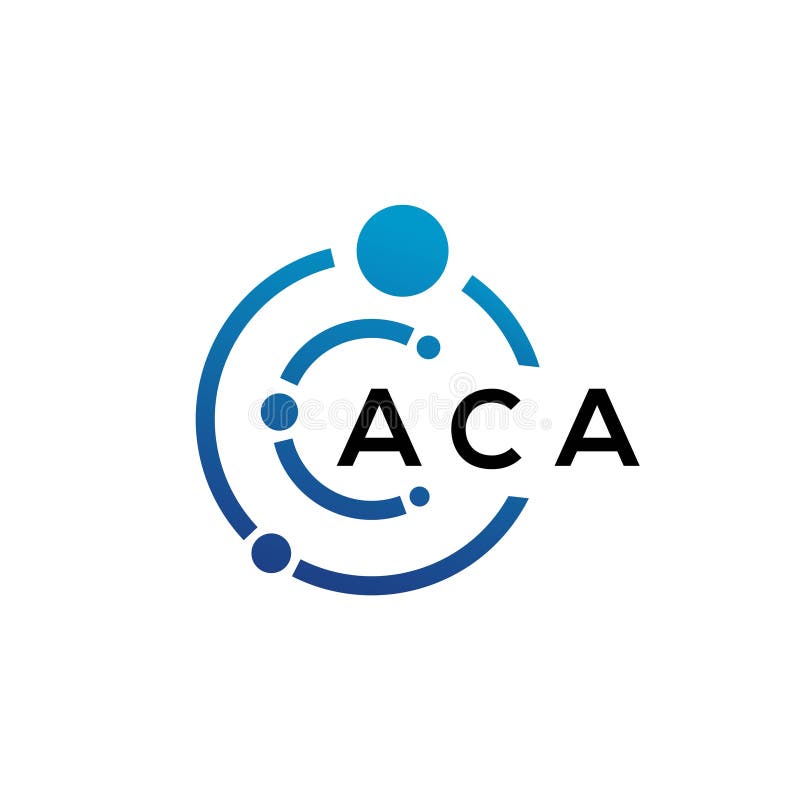 ACA Letter Logo Design on Black Background. ACA Creative Initials ...