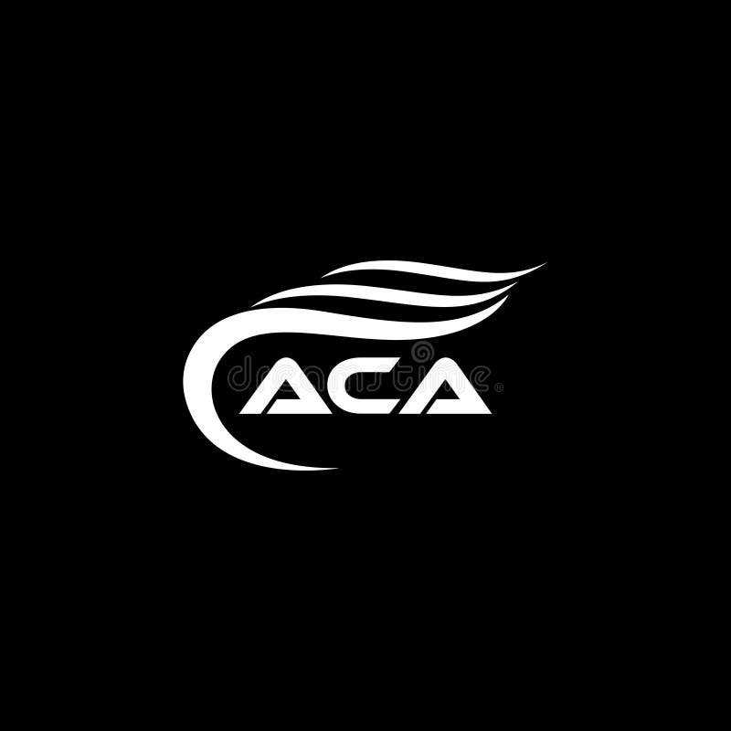 ACA Letter Logo Design on Black Background.ACA Creative Initials Letter ...
