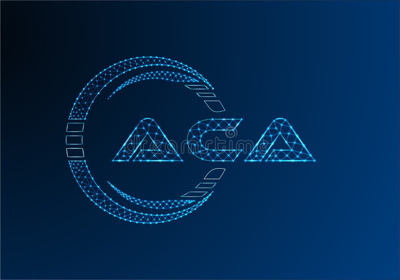 ACA Low Poly Letter Logo Vector Design. Stock Illustration ...