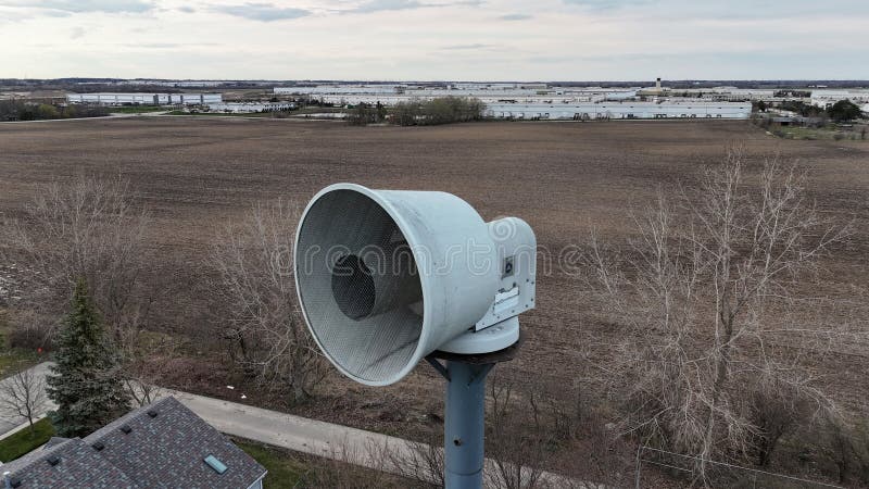 ACA P-15 Tornado Siren Trees Industrial Background Stock Image - Image ...