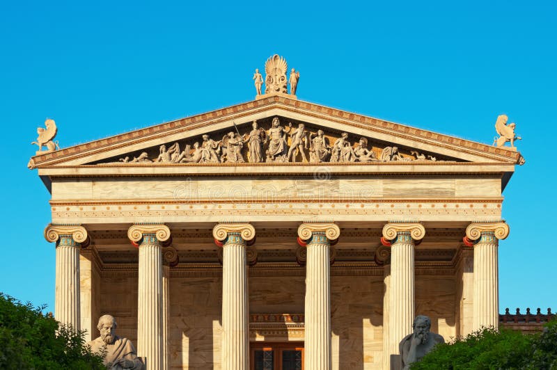 Academia de Atenas foto de archivo. Imagen de universidad - 19757080