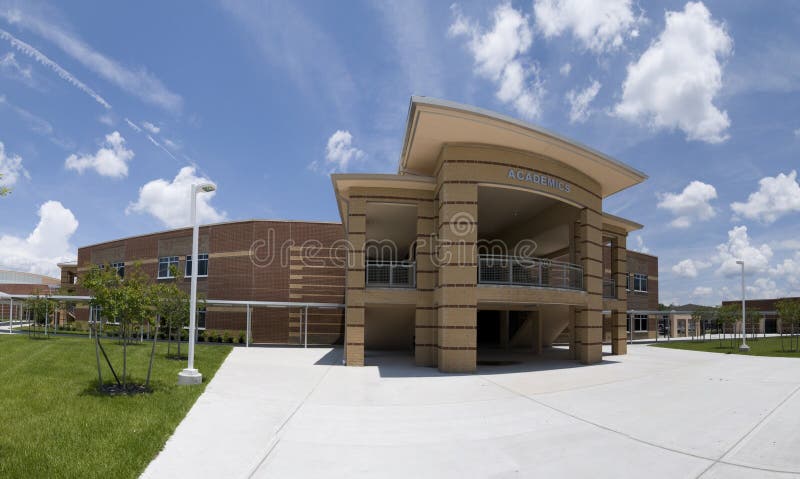 Academic Building at High School in Florida Stock Image - Image of high ...