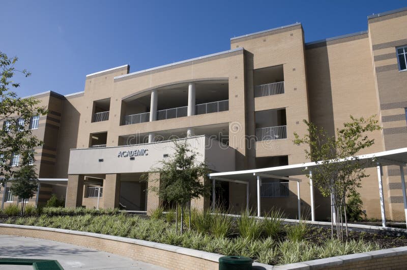 Academic Building at New Middle School Stock Image - Image of exterior ...