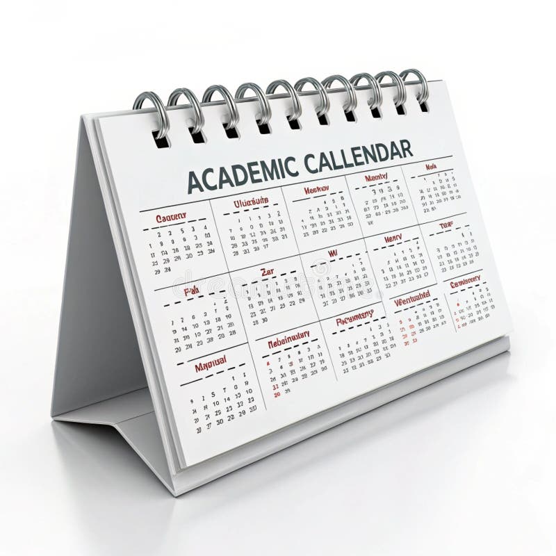 Academic Calendar 3D Icon stock illustration. Illustration of graphic ...