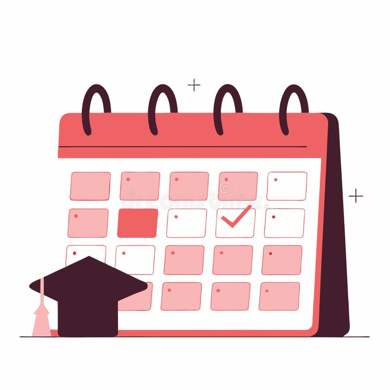 Academic Calendar 3D Icon stock illustration. Illustration of ...