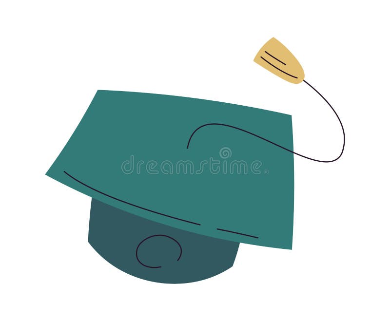 Academic Cap Flat Icon Special Graduate Hat with Tassel Stock Vector ...