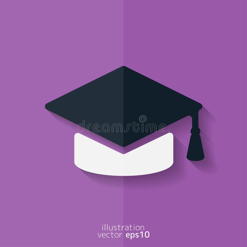 Academic Cap Icon. Study Cap Symbol Stock Vector - Illustration of ...