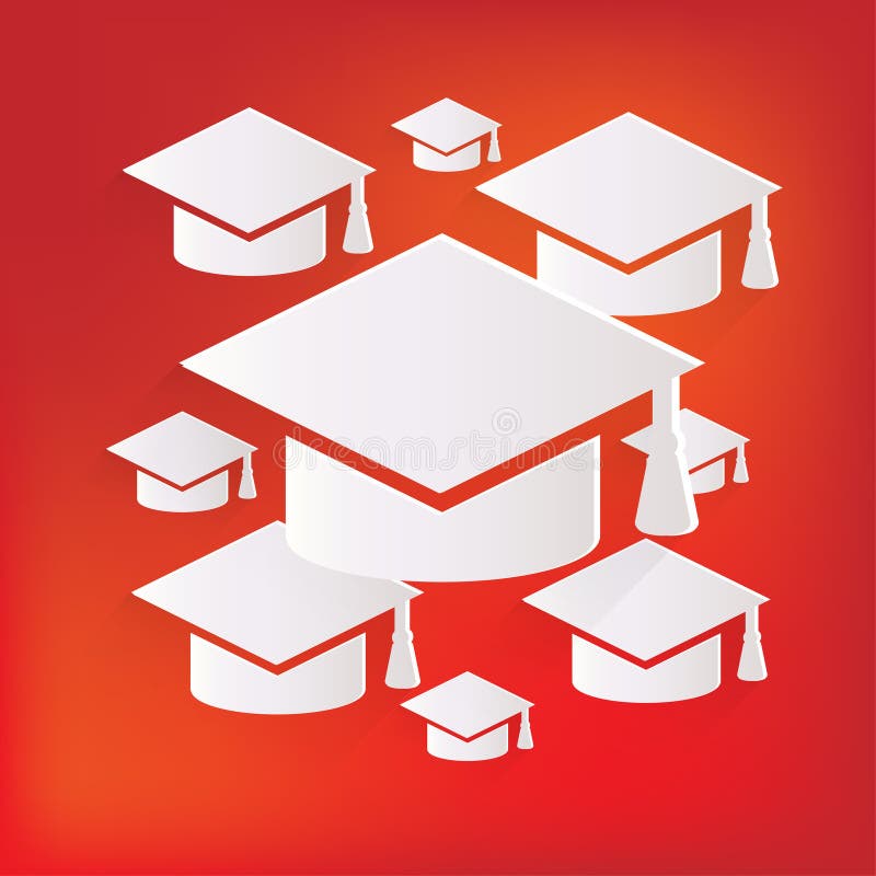 Academic Cap Icon. Study Cap Symbol Stock Vector - Illustration of ...
