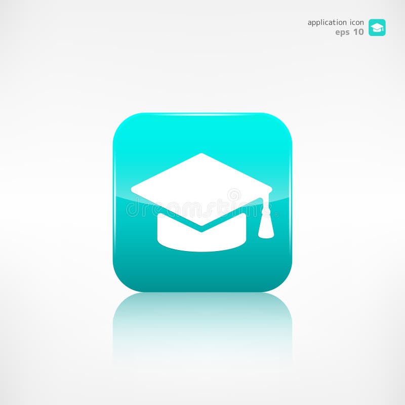 Academic Cap Icon. Study Cap Symbol Stock Vector - Illustration of ...