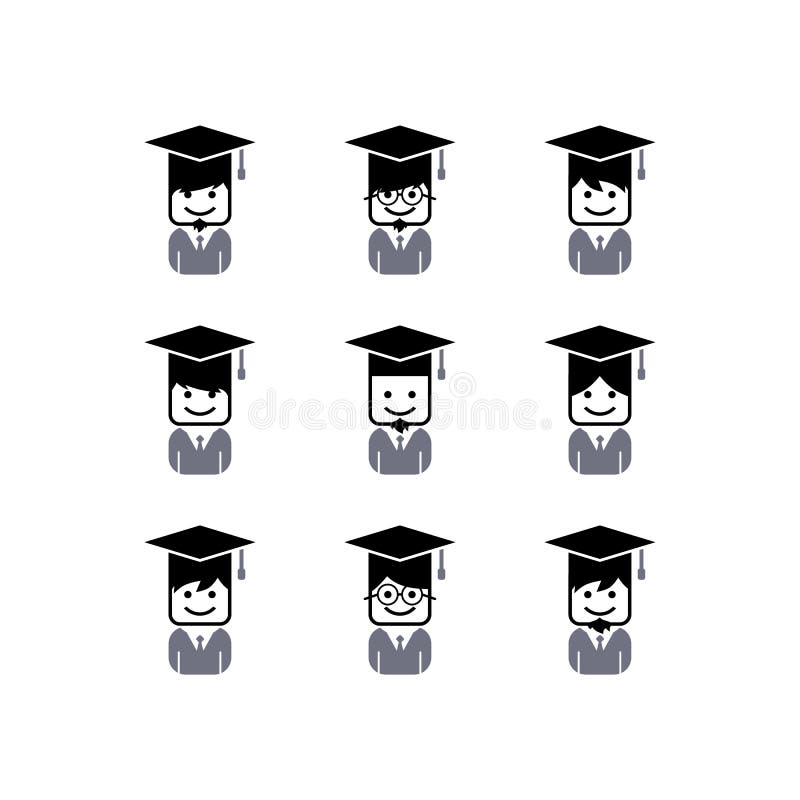 Academic College Student Avatar Stock Vector - Illustration of icon ...