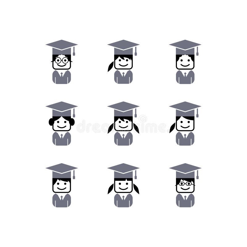 Academic College Student Avatar Stock Vector - Illustration of icon ...