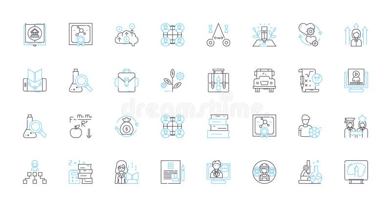 Academic Drive Linear Icons Stock Illustrations – 4 Academic Drive ...